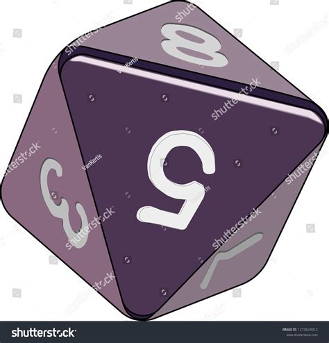 Dd Dice Cube Stock Vector Royalty Free 1273624912