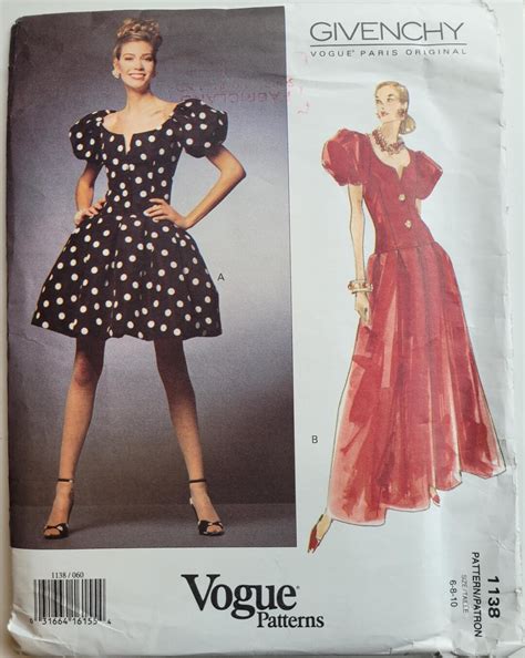 Givenchy Vintage Sewing Pattern For Dropped Waist Eveningcocktail