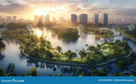 Green Park Within A New Urban Development Urban Development