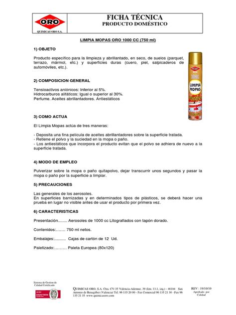 Ficha Tecnicas Mopas Pdf
