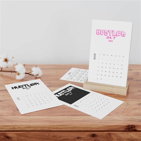 Hustler 247 365 Vertical Desk Calendar 2025 Etsy