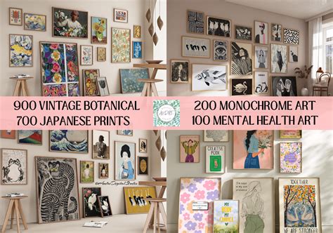 10 000 Pósteres Imprimibles De Arte De Pared De Galería Decoración De