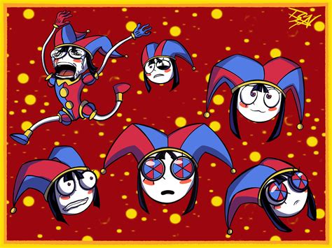 Pomni Expressions By Theshadownarrator On Newgrounds