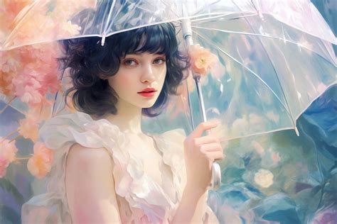 Girl Umbrella Portrait Contemplation Photography Free Photo