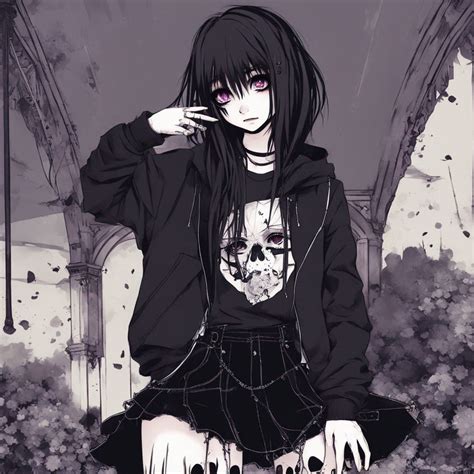 Gothic Anime Art Emo Girl Grunge By Bluudwolf On Deviantart