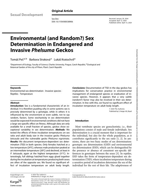 Pdf Environmental And Random Sex Determination In Endangered And