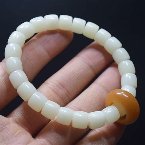 天然原色白玉菩提根78mm89mm直切桶珠小尺寸迷你籽手串情侣手链虎窝淘