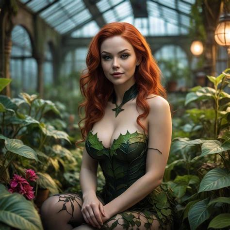 Poison Ivy From Batman In A Greenhouse
