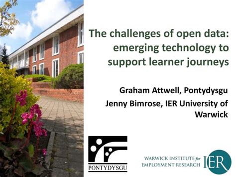 The Challenges Of Open Data Emerging Technology To Support Learner Journeys Pptx