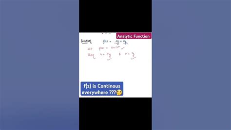 Analytic Functions Engineering Mathematics Analyticfunction