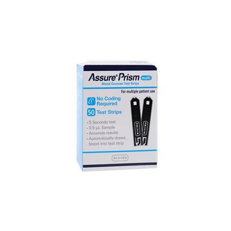 Assure Prism Blood Glucose Test Strips 50 Bottle 12 Bottles Case
