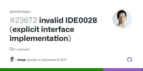 Invalid Ide0028 Explicit Interface Implementation · Issue 23672 · Dotnetroslyn · Github