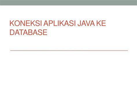 Ppt Java Database Powerpoint Presentation Free Download Id5558949