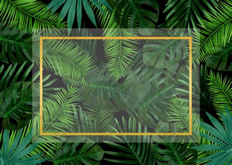 Green Palm Leaves Tile Background Psd Free Download Pikbest