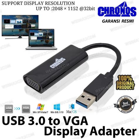 Chronos Usb 3 0 To Vga Display Adapter Lazada Indonesia