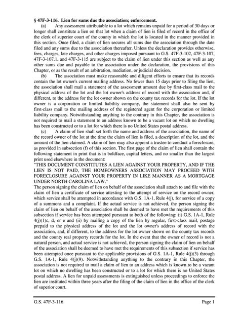 Lien For Sums Due The Association Enforcement Fill Out And Sign Online