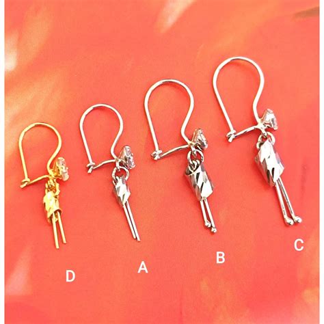 Jual Anting Gantung Bambu Ukir Perak Silver 925 Lapis Emas Shopee