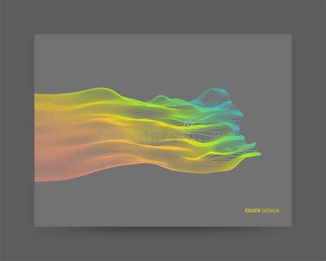 Array With Dynamic Particles Composition With Motion Effect Abstract