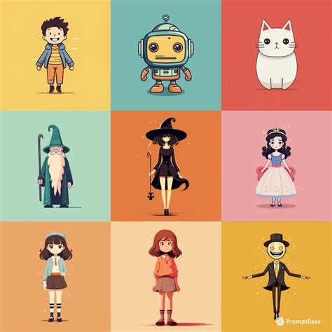 Retro Animation Characters Midjourney Prompt Promptbase