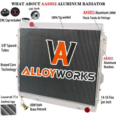 3 Row Aluminum Radiator For 2000 2006 Toyota Tundra 2001 2007 Sequoia 4