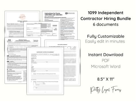 Independent Contractor Agreement 1099 Contract Template 1099 New Hire
