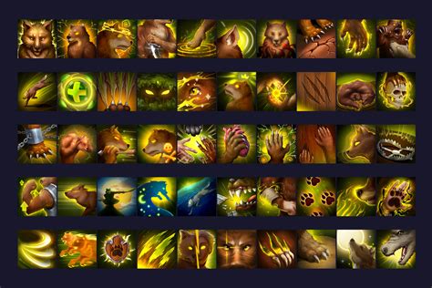Werewolf Skills Icon Asset Pack By Free Game Assets Gui Sprite Tilesets