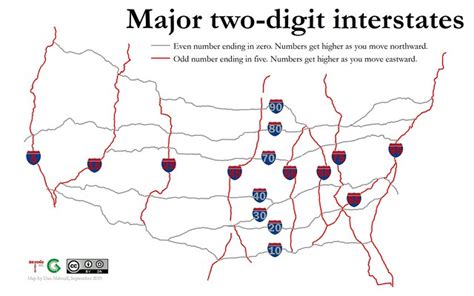 Numbering System For The Major Two Digit Interstates Flickr
