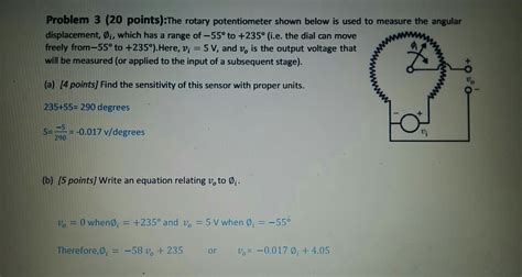 solved problem 3 20 points the rotary potentiometer shown