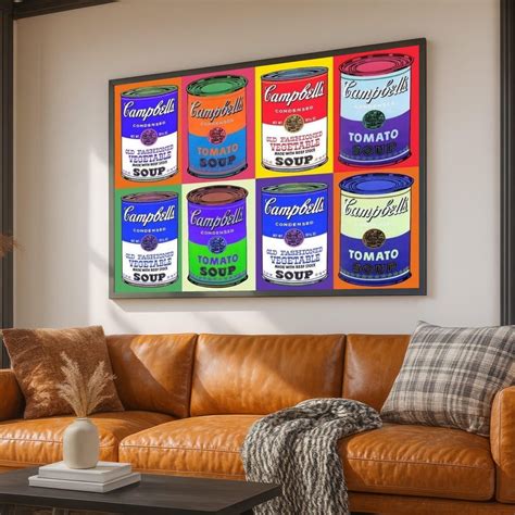 Andy Warhol Campbells Soup Cans Canvas Print Pop Art Kitchen Decor Etsy