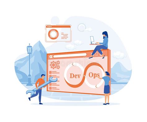 Devops Concept Tiny Programmers Practice Development And Software