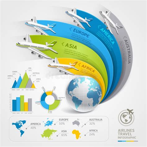 Airlines Travel Infographics Stock Vector Illustration Of Artwork