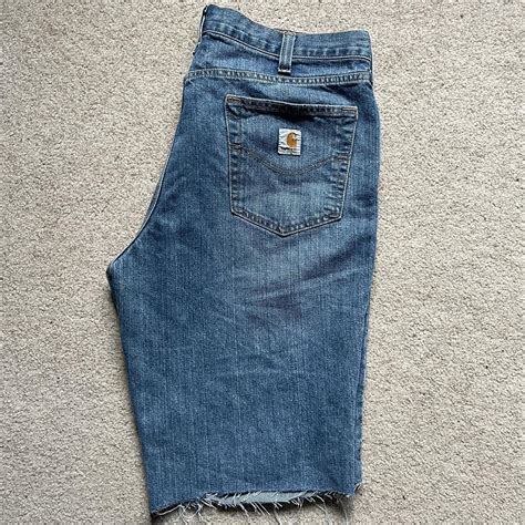 Carhartt Mens Blue And Navy Shorts Depop