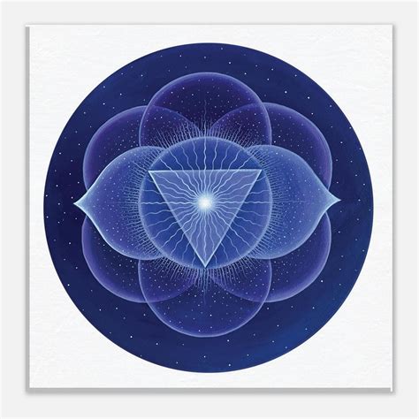 Third Eye Chakra Ajna Chakra Canvas Print 30x30 Cm 12x12″ Etsy