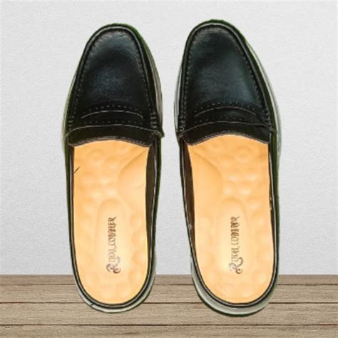Leather Half Shoes For Men Black