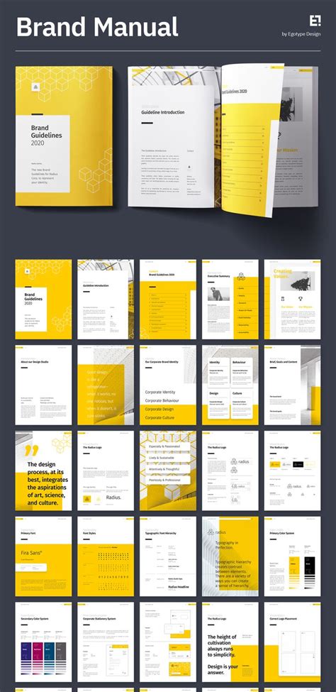 Brand Guidelines Radius Template Series By Egotype Design