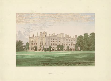 Cassiobury House Hertfordshire Guaranteed Antique Print 1880 Maps And