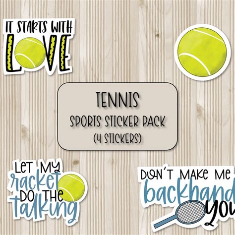 Tennis Stickers Etsy