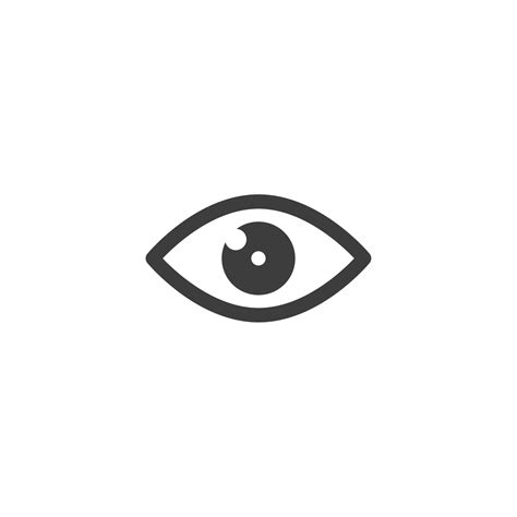 El Signo Vectorial Del Símbolo Del Ojo Está Aislado En Un Fondo Blanco
