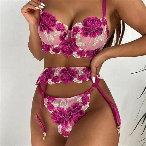 Embroider Lace Sexy Lingerie Set Obeey