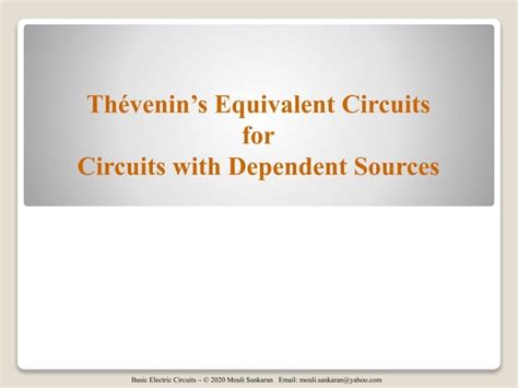 Basic Electric Circuits Session 12d Ppt
