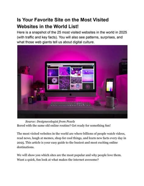 Is Your Favorite Site On The Most Visited Websites In The World List Pdf