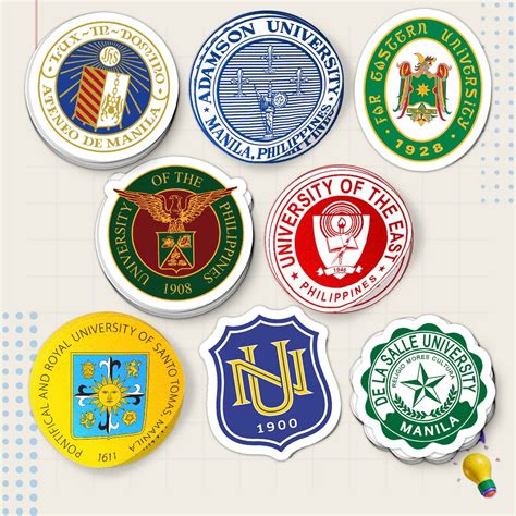 Uaap Stickers University Stickers For Cellphone Cars Up Ust Dlsu