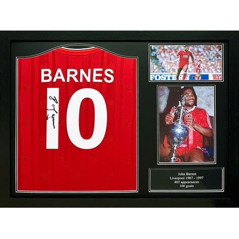 Liverpool Fc Barnes Signed Shirt Framed