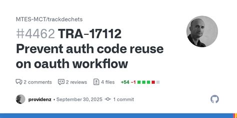 Tra 17112 Prevent Auth Code Reuse On Oauth Workflow By Providenz · Pull