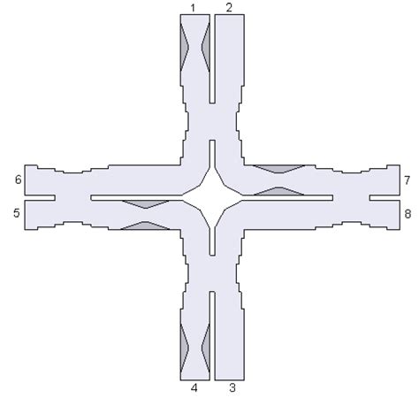 Configuration Of The Compact Waveguide Eight Port Monopulse Comparator