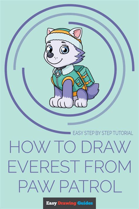 How To Draw Everest From Paw Patrol Really Easy Drawing Tutorial