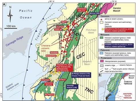 Simplified Geologic Map Of Ecuador Showing Major Faults And Terrane