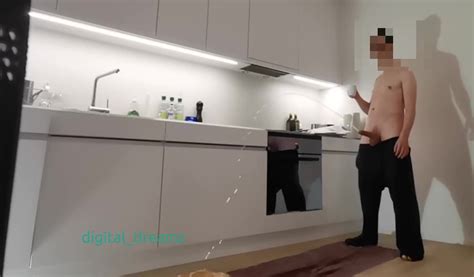 Handsfree Piss While Drinking Coffee