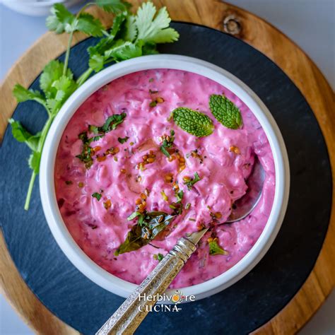 Beetroot Raita Herbivore Cucina