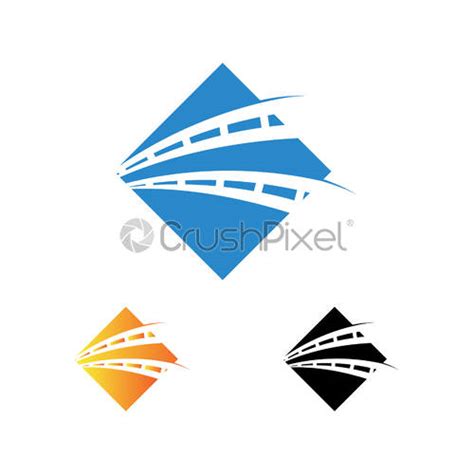 Highway Freeway Road Infrastructure Logo Stock Vector 6452485